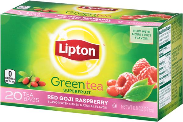 Lipton Green Tea Superfruit Red Goji Raspberry - 20Ct Bags | Hy-Vee ...