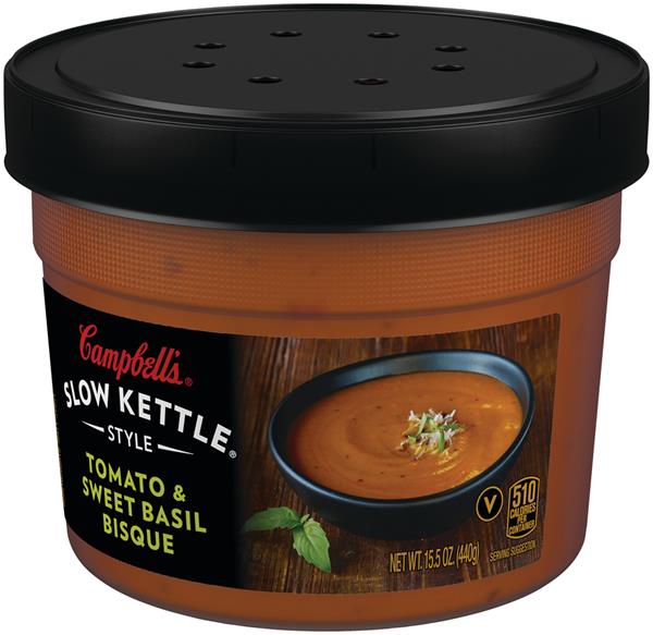 Campbells Slow Kettle Tomato And Sweet Basil Bisque Hy Vee Aisles