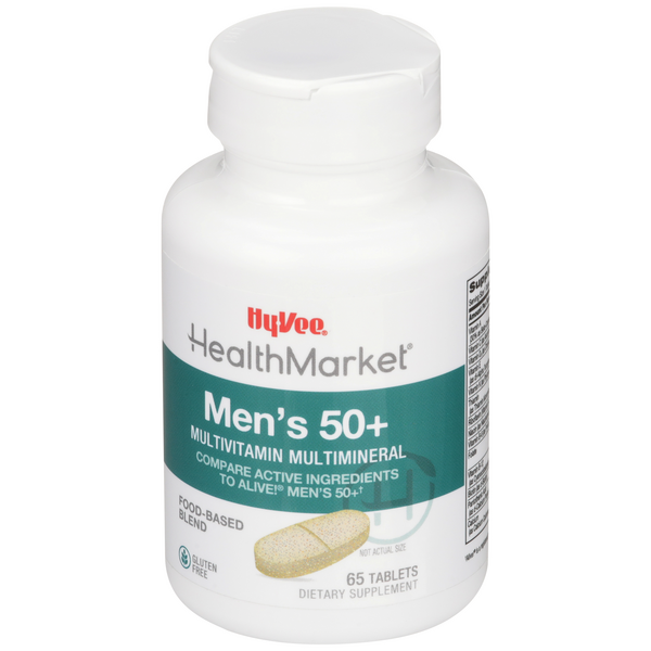 Hy-Vee HealthMarket Men's 50+ Multivitamin Multimineral Tablets | Hy ...