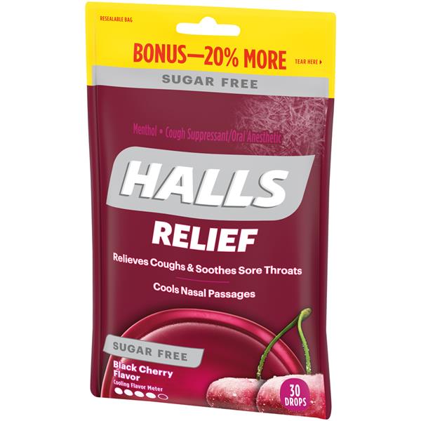 Halls Cherry Cough Drops 20ct 9 Drops 180 Drops