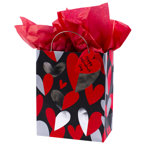 Hallmark Valentine's Day Medium Gift Bag with Tissue Paper (Red and ...
