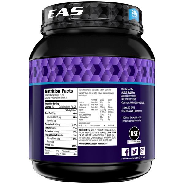 EAS 100% Whey Chocolate Protein Powder | Hy-Vee Aisles Online Grocery ...