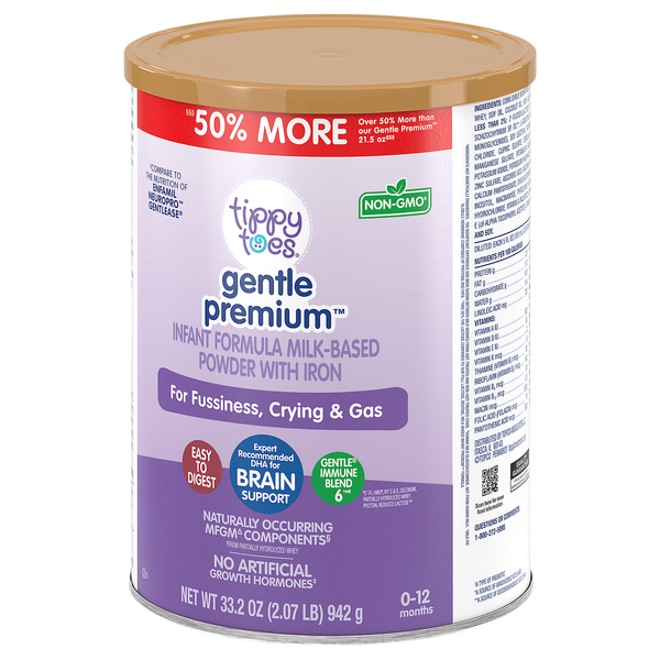 Tippy Toes 0-12 Months Gentle Premium Milk-Based Powder with Iron ...