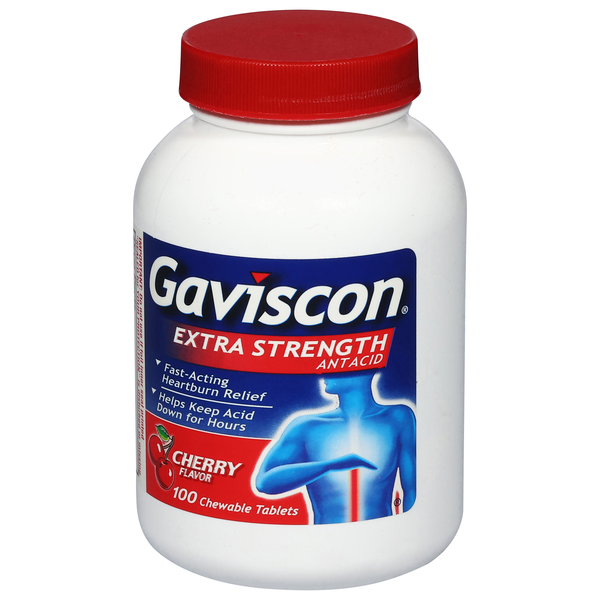 Gaviscon Extra Strength Cherry Tablets Antacid | Hy-Vee Aisles Online ...