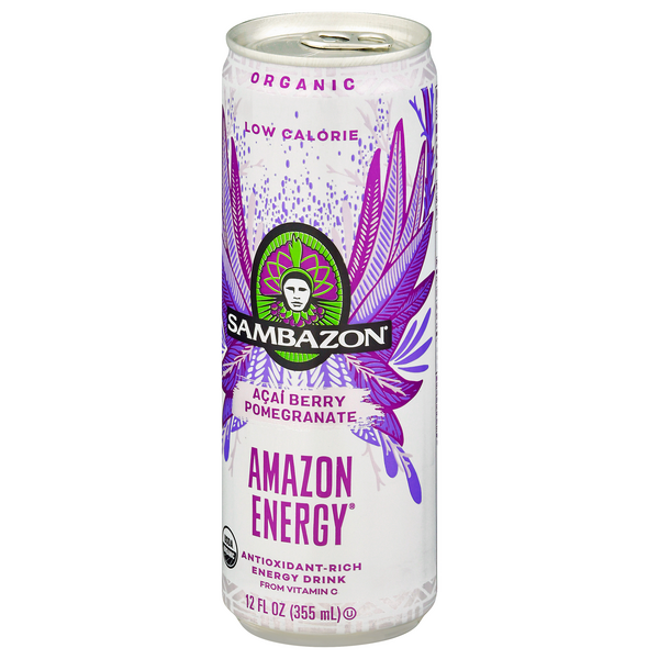 Sambazon Amazon Energy Low Calorie Acai Berry Pomegranate Energy Drink ...