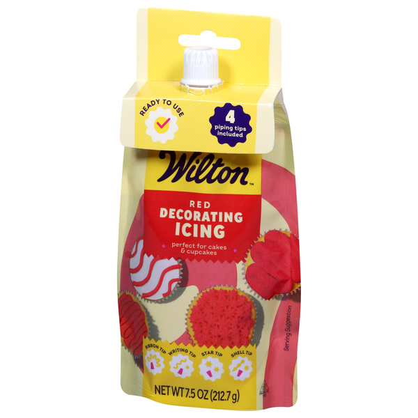 Wilton Red Decorating Icing, 4 Tips Included | Hy-Vee Aisles Online ...
