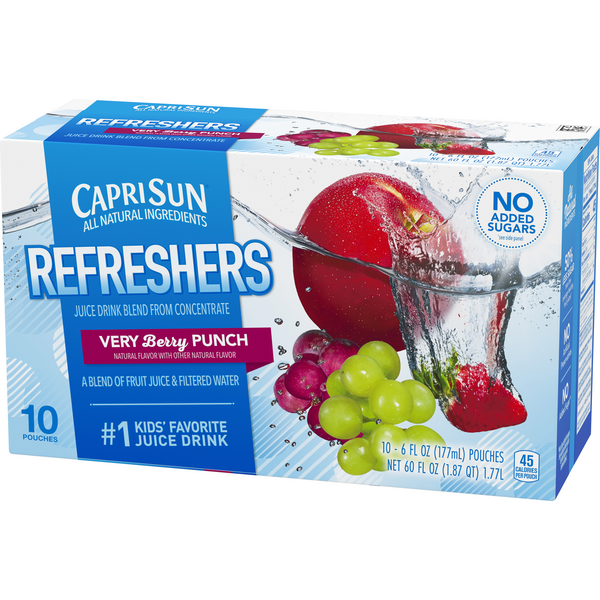 Capri Sun Fruit Refreshers Very Berry Punch Juice Drink 10PK | Hy-Vee ...