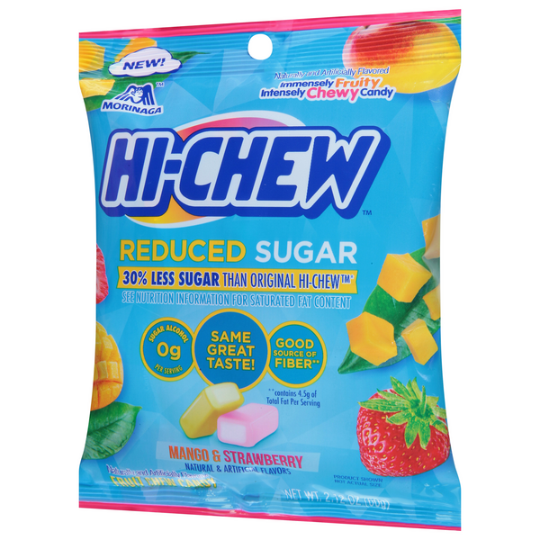 Hi-Chew Fruit Chew Candy, Reduced Sugar, Mango & Strawberry | Hy-Vee ...