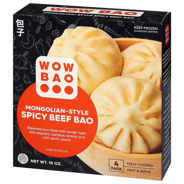 Wow Bao, Bao Mongolian Style, Spicy Beef, 4Ct | Hy-Vee Aisles Online ...