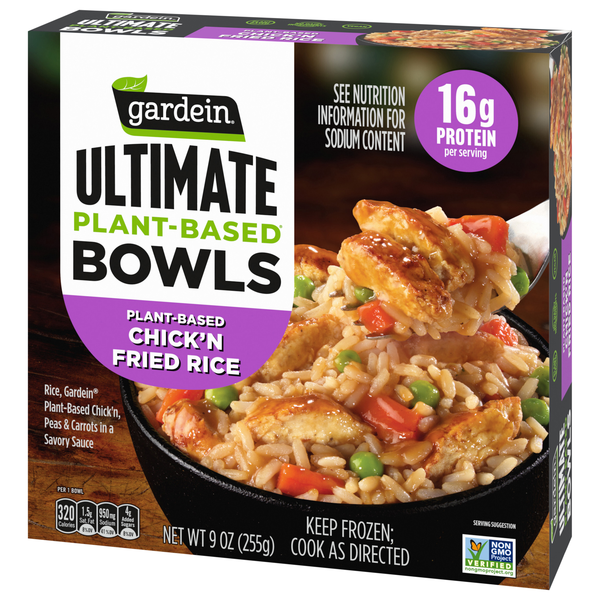 Gardein Ultimate Plant-Based Bowls Chick'n Fried Rice, Frozen Meat ...