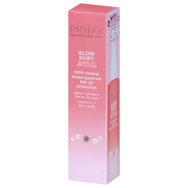Pacifica Glow Baby Super Lit SPF Lotion, Broad Spectrum SPF 30, 100% ...