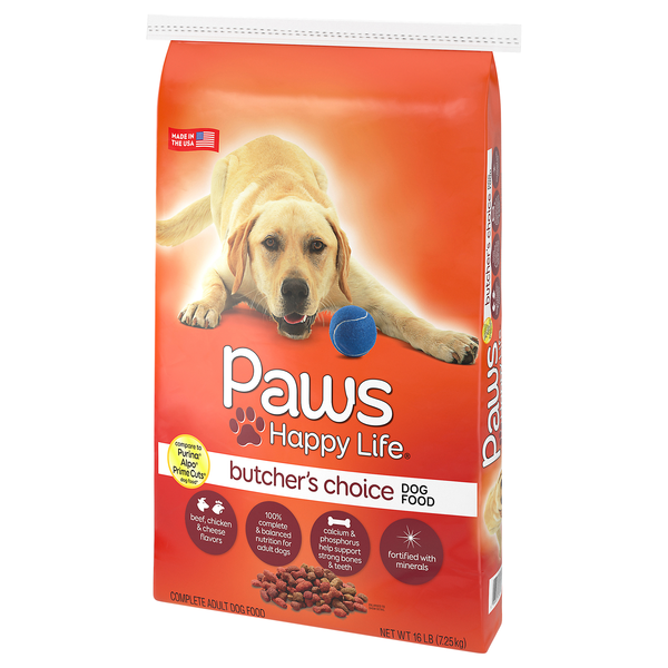 Paws Happy Life Complete Adult Butcher's Choice Dog Food 16 lb | Hy-Vee ...