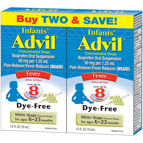 Infants' Advil White Grape Flavored Concentrated Drops 2-.5 Fl Oz | Hy ...