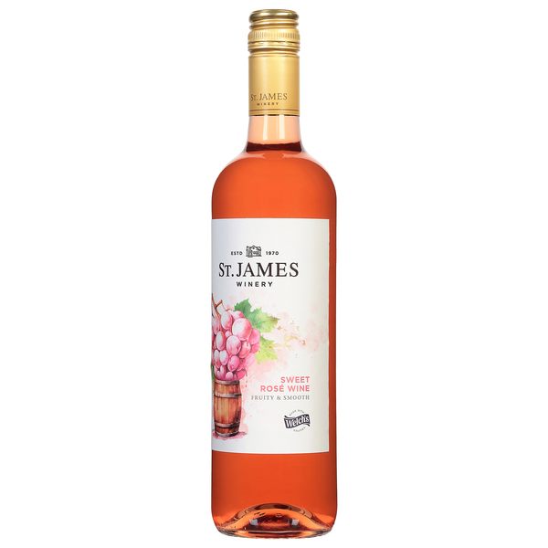 St. James Winery Fruity & Smooth Sweet Rose Wine 750 ml | Hy-Vee Aisles ...