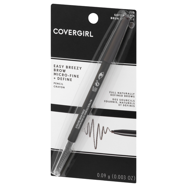 Covergirl Easy Breezy Brow Micro-Fine+Define Brow Pencil, Soft Brown ...