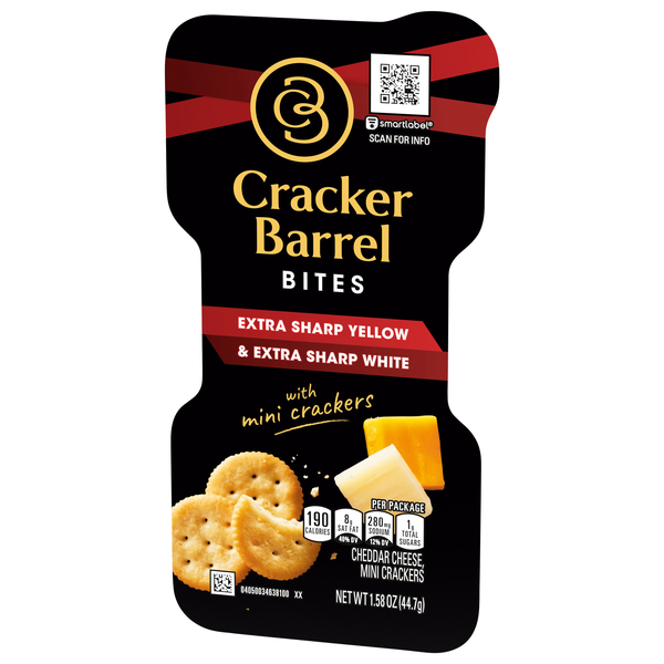 Cracker Barrel Bites Extra Sharp Yellow & Extra Sharp White with ...